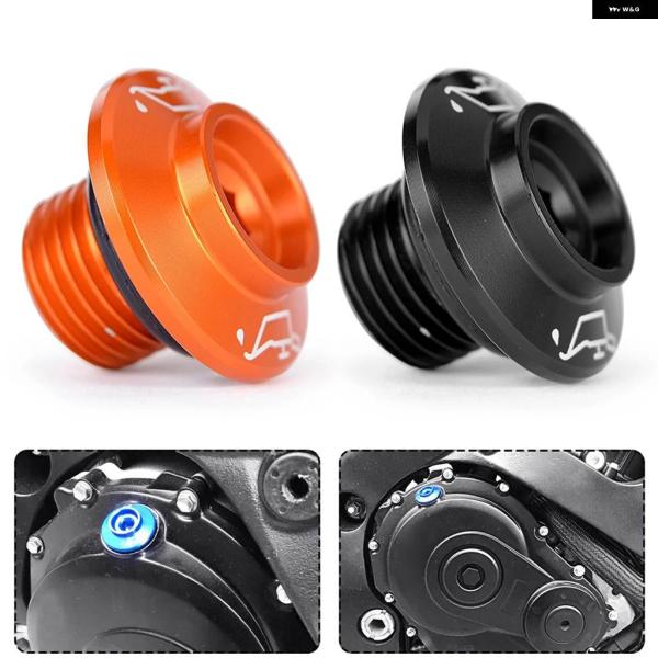 KTM RC 125 390 DUKE 2014-2019 バイク クランクケース キャップ CNC エンジン オイル フィラー スクリューカバー プラグ M16*1.5 KTM DUKE 125 200 カスタム パーツ アクセサリーPr...