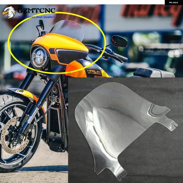 4MM ハーレー 2018 - 21 FLSB ソフテイル スポーツグライド ウィンドスクリーン ツーリング ウィンドシールド 27.7CM ウィンドシールド スクリーン デフレクターPC カスタム パーツ アクセサリーHigh-conce...