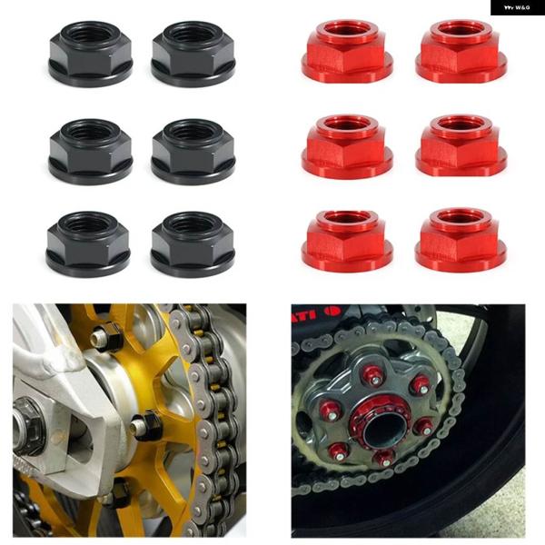 M10*1.25 CNC リア スプロケット ホイールナット T6-7075 カワサキ GPZ1100 GPZ1300 GPZ400R GPZ900R ER-5 GTR1400 CONCOURS 14 VULCAN 1700用 カスタム パ...