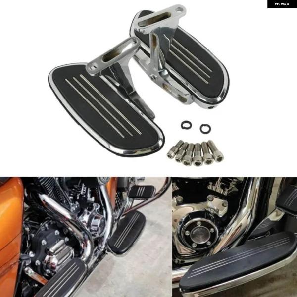 バイク ペグストリームライナー パッセンジャーフロアボード フットボード ハーレー ツーリング ストリートグライド ロードキング ロードグライド CVO 1993-2024用 カスタム パーツ アクセサリーHigh-concerned ch...