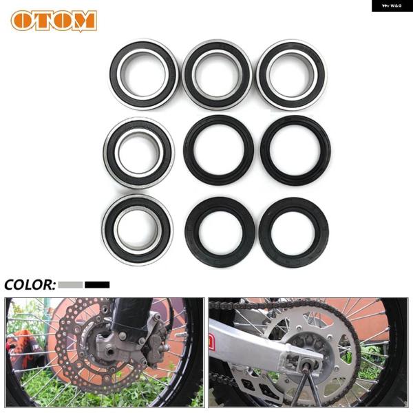 オートバイ フロントリア ホイールハブ ベアリング オイルシールセット リペア メンテナンス キット カワサキ KX125 KX250 KX250F KX250 KX450F KLX450R カスタム パーツ アクセサリーHigh-conc...