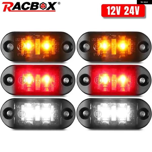 12V 24V 汎用 2 LED オーバルクリアランスサイド マーカーライト テールブレーキランプ リアライト トレーラー車 トラック 大型 トラック キャラバン アクセサリー カスタム パーツ アクセサリーHigh-concerned c...