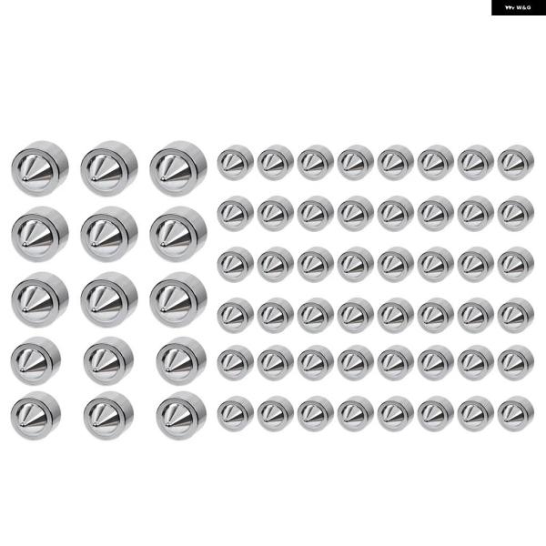 63個 クロームスパイク オートバイ エンジン ボルトカバー SCHRAUBEN モータートッパーキャップスクリューカバー ハーレー ツインカム ソフテイル 2000-2006 カスタム パーツ アクセサリーHigh-concerned c...