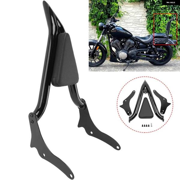 PUレザー オートバイ ブラック パッセンジャーバックレスト リア シーシーバー ヤマハ ボルト 950 XV950 XVS 950 2013 2014 2015-2025 カスタム パーツ アクセサリーHigh-concerned che...