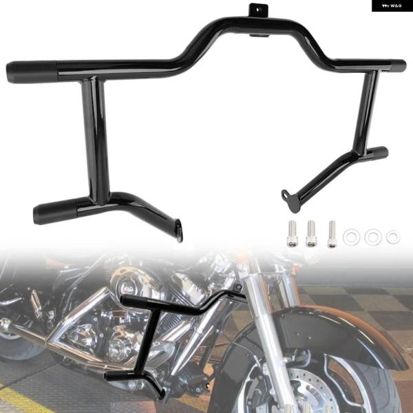 オートバイ ガード フロント クラッシュ バー レール ブラケット ハーレー ツーリング ロードキング FLHR エレクトラ ストリートグライド FLHTK 1997-2008 カスタム パーツ アクセサリーHigh-concerned c...