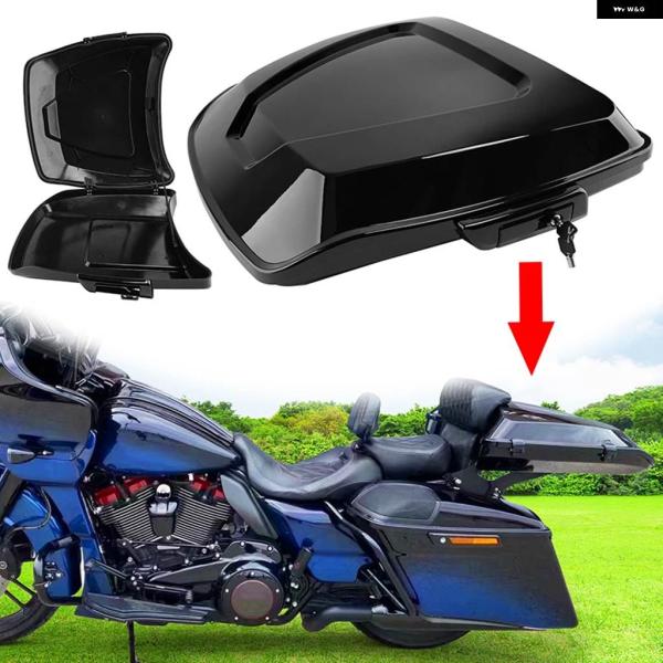 ブラック リア バイク レイザーパック トランク ラッチ キー2個テール ボックス ハーレー ツアーパック ツーリング ストリートグライド ウルトラ ロードキング 97年以降 カスタム パーツ アクセサリーHigh-concerned ch...