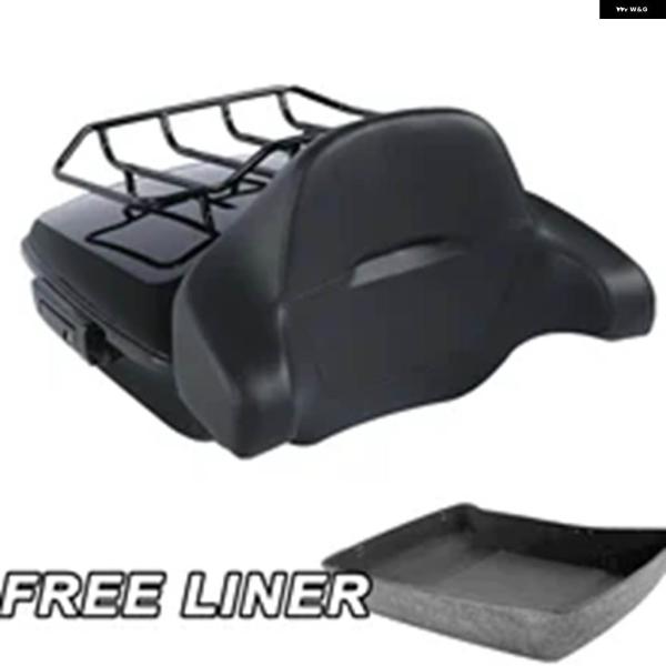 バイク チョップド トランク バックレスト付きブラックラゲッジラックハーレー ツーリング ロードキング ストリート エレクトラ グライド 2014-2025 カスタム パーツ アクセサリーHigh-concerned chemical:No...