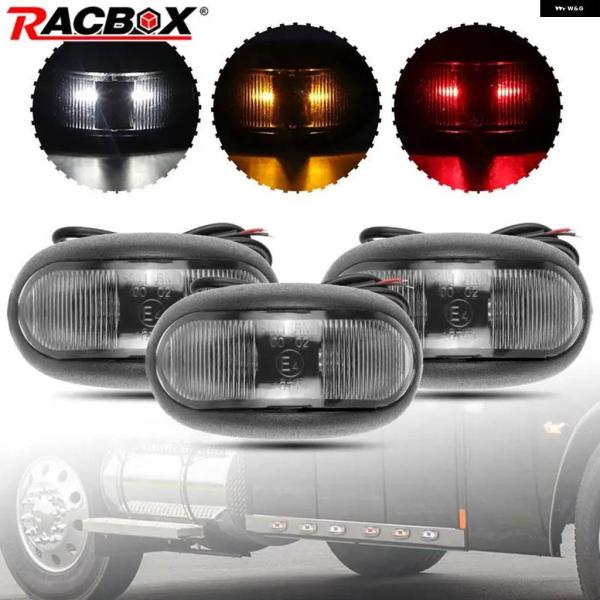 LED E4 デュアルサイド マーカーライト テールLED ライト クリアランスハザード灯 車 バン トラック RV バス ボート トレーラー パーキング ライト 12V 24V カスタム パーツ アクセサリーHigh-concerned ...