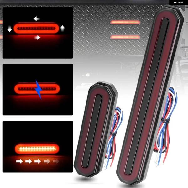 125MM 220MM 3IN1 LED テールライト シーケンシャルウィンカーランプ リア ストップブレーキ ライト 12V 24V トラック トレーラー RV オートバイ DRL カスタム パーツ アクセサリーHigh-concerne...