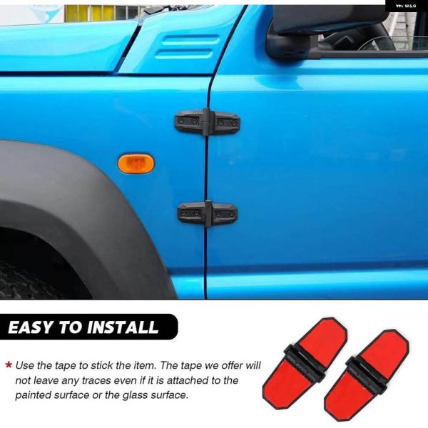 2PCS 車ドアヒンジカバー ジムニー 2019 2020 エンジン フードヒンジ 装飾 カバー トリム 装飾 アクセサリー カスタム パーツ アクセサリーHigh-concerned chemical:NoneOrigin:Mainlan...