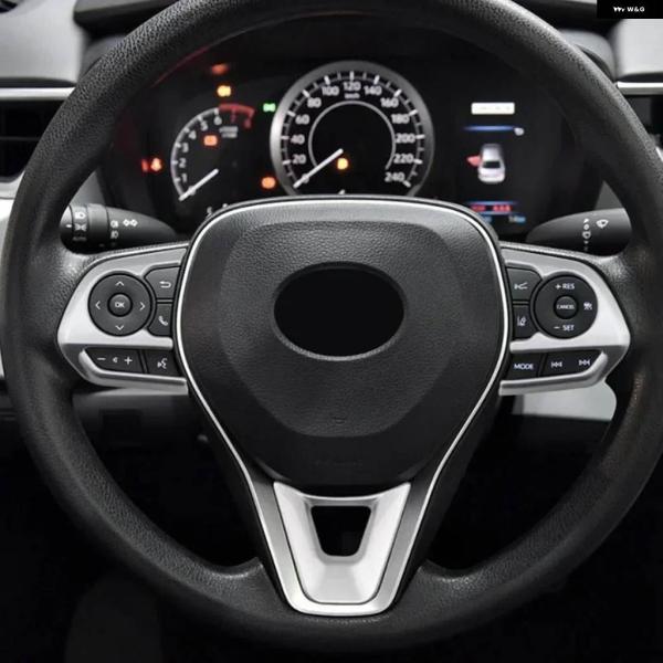 トヨタ RAV4 XA50 / カローラ E210 / カローラ クロス 2019 -2024 車用 ステアリングホイール ボタン パネル カバー トリム ステッカー アクセサリー カスタム パーツ アクセサリーSticker Placem...