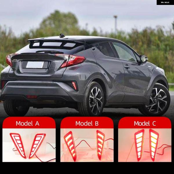 2個 LED リフレクター ランプ トヨタ C-HR CHR 2016 - 19 リア フォグランプ リア バンパー ライト ブレーキライト カスタム パーツ アクセサリーHigh-concerned chemical:NoneSpecia...