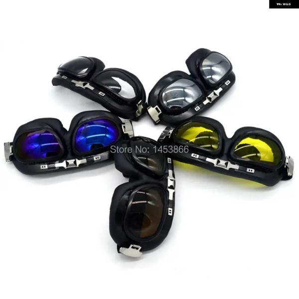 UVプロテクション レトロ バイク ゴーグル オキュロス アンチパラス GAFAS モトクロス ゴーグル バイク カスタム パーツ アクセサリーHigh-concerned chemical:NoneLenses Color:MULTI,C...