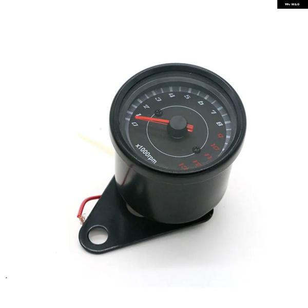 12V 60MM シルバー/ブラック オートバイ スピード メーター タコメーター オドメーター 回転数 0-13000 RPM カスタム パーツ アクセサリーSpecial Features:LED tachometer restorin...