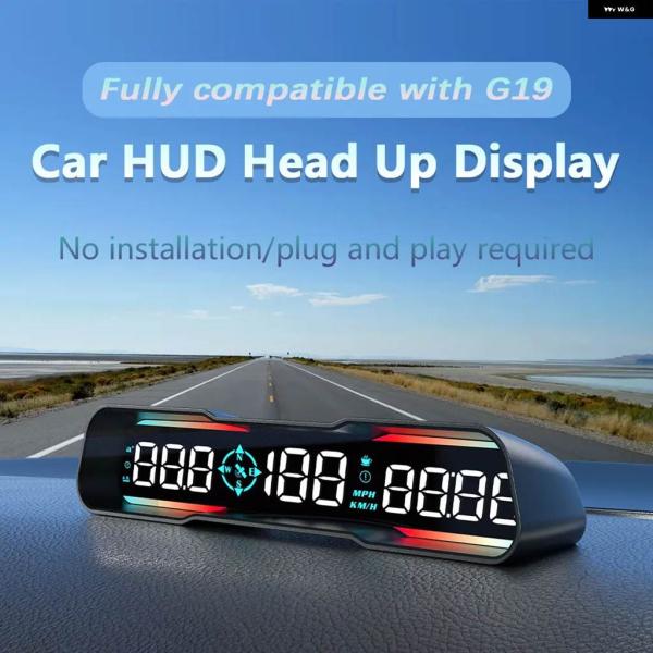 ヘッドアップ ディスプレイ カーデジタル計器 G19 GPSHUDランニングレンジ距離高度超スピードアラーム車用アクセサリー カスタム パーツ アクセサリーHigh-concerned chemical:NoneWire or Wirele...
