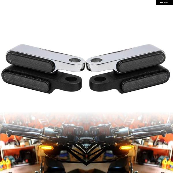 26LED バイク シグナルランプインカー アンバー ミニLED ウィンカーライト ハンドルバー ブラック/チョルムDC12V カスタム パーツ アクセサリーBattery Included:NoHigh-concerned chemica...