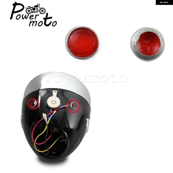 ZUNDAPP DB DS DBK KS750 K750 REPLIKA WEHRMACHT BW40 DNEPR URAL SIDECAR RED バイク ヘッドライト チャージライトレンズ 1ペア カスタム パーツ アクセサリーHigh...