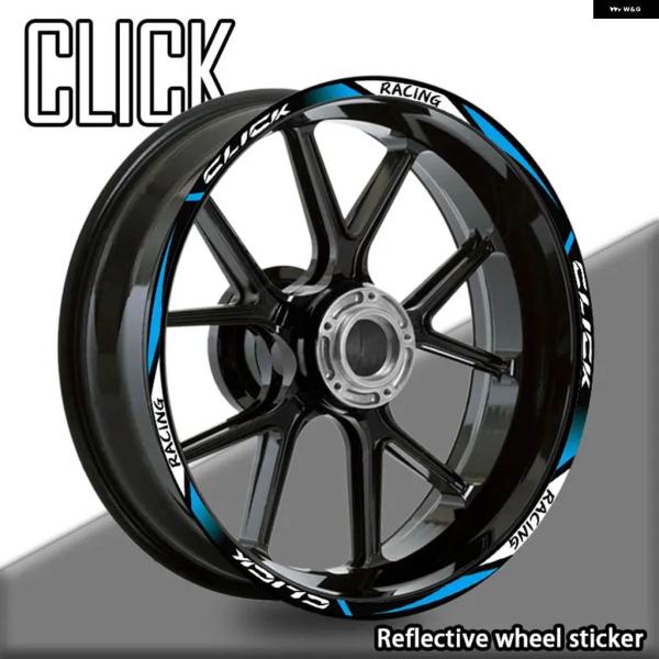 CLICK160 150 125I クリック 125I 125 クリック 150 150I バイク アクセサリー デコレーションホイール 反射 ステッカー PVC デカール 防水 カスタム パーツ アクセサリーHigh-concerned ...