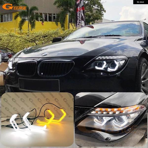 BMW E63 E64 630CI 630I 645CI 650I M6 2003 - 2010 ウルトラクリスタルコンセプト M4 アイコニック スタイル LED エンジェルアイズ ハローリング カスタム パーツ アクセサリーHigh-c...