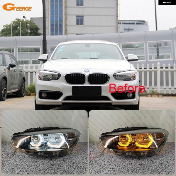 BMW 1シリーズF20 F21 LCI 2016 - 19 ウルトラDRLウィンカーコンセプトM4 アイコニック スタイル LED エンジェルアイズ ハローリング カスタム パーツ アクセサリーHigh-concerned chemica...