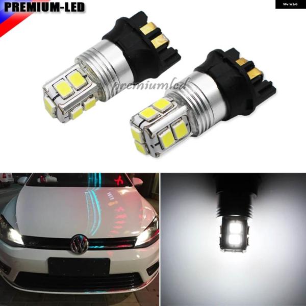 XENON WHITE CANBUS 10-SMD PW24W PWY24W LED 電球 アウディ BMW PEUGEOT VOLVO VW ウィンカーライト やデイランニング用 電球 用LAMPS12V カスタム パーツ アクセサリーH...