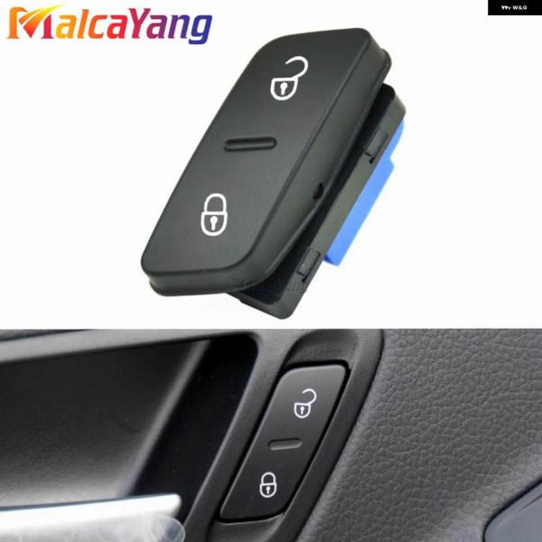 ブラック プラスチック 中央ドアロック スイッチ ボタン 1K0962125B 1K0962125 VW ジェッタ ゴルフ GTI MK5 ティグアン カスタム パーツ アクセサリーHigh-concerned chemical:NoneS...