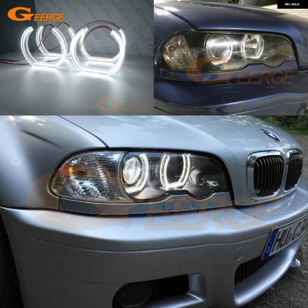 BMW E46 コンバーチブル クーペ PRE LCI 2001 2002 2003 キセノンヘッドライト DRL ウルトラ DTM スタイル LED エンジェルアイキット ハローリング カスタム パーツ アクセサリーHigh-concer...