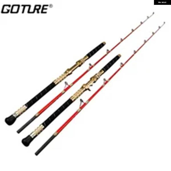 GOTURE キャスティング/スピニング 超硬質鯛釣り竿 ディープトローリング釣り竿 ソリッドグラスファイバー ポールティップ ボート釣り竿 カスタム パーツ アクセサリーFishing Power:10-14lb(4.54-6.35kg)...