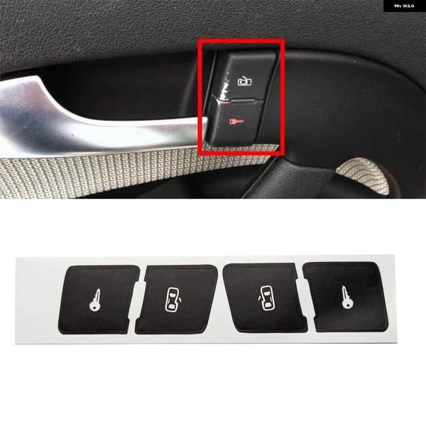AUDI A3 車内ドアロックコントロールスイッチボタンリペアステッカーデカール 醜いボタンを固定 傷防止 カスタム パーツ アクセサリーHigh-concerned chemical:NoneCategory:StickersType O...