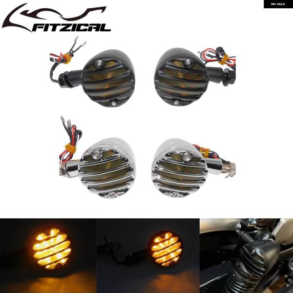 バイク ウィンカーライト ブレット インジケーター ランプ ハーレー ツーリング ロードグライド ダイナ スポーツスター チョッパー カスタム パーツ アクセサリーBattery Included:NoHigh-concerned chem...