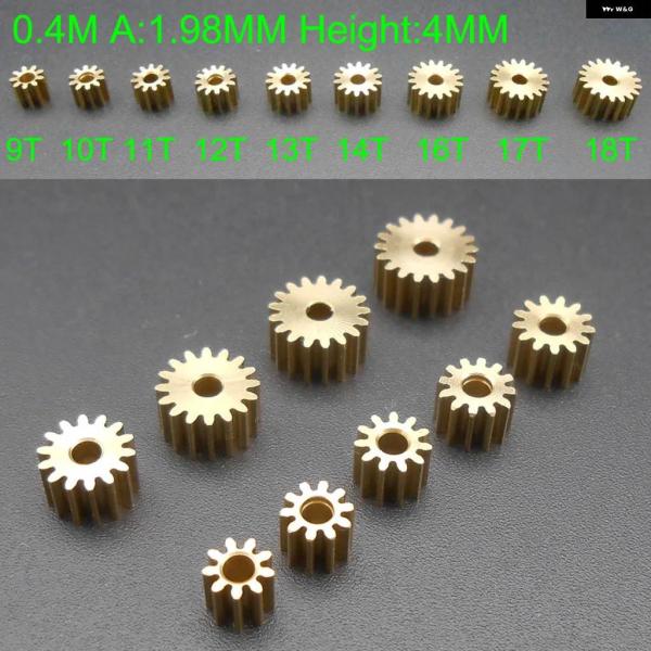 5個 0.4M 真鍮ギア スパー ピニオン マシン式 小型 0.4 モジュラス ボア穴 開口部 2MM 1.98MM 9/10/11/12/13/14/15/16/17/18トゥース カスタム パーツ アクセサリーis_customized...