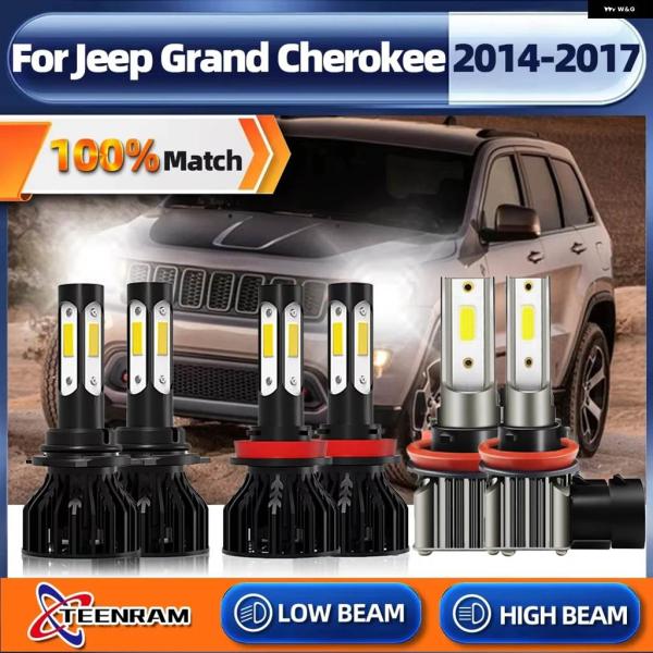 60000LM LED ヘッドライト CANBUS 360W H11 9005 HB3 LED バルブ ターボランプ 6000K 12V ジープ グランド チェロキー 2014 - 16 カスタム パーツ アクセサリーHigh-concer...