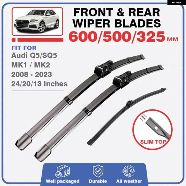 フロント リア ワイパー ブレード アウディ Q5 SQ5 MK1 MK2 S LINE 2008 - 2023 8R 80A フロントガラス 2010 2018 2019 2009 カスタム パーツ アクセサリーHigh-concerne...