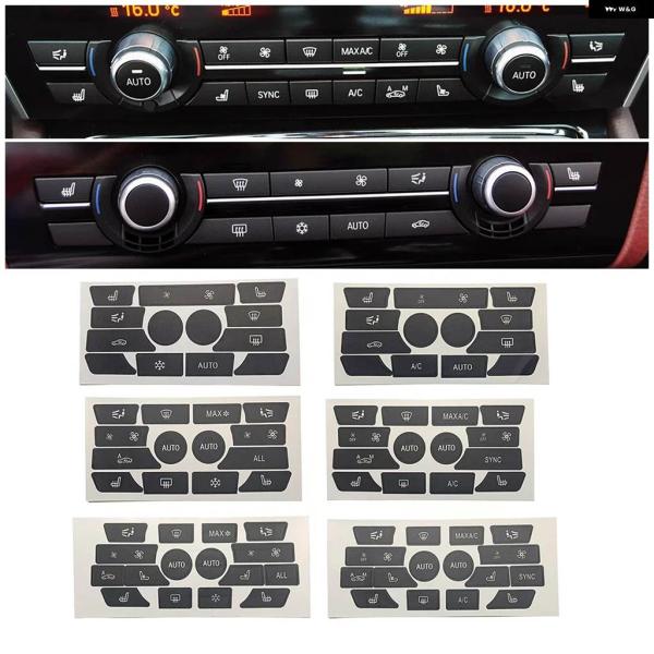 BMW 5 5GT 6 7 X5 X6 F01 F02 F06 F07 F10 F11 F12 F13 F15 F16 F18 エアコン エアコン スイッチ ボタン リペア デカール ステッカー カスタム パーツ アクセサリーHigh-co...
