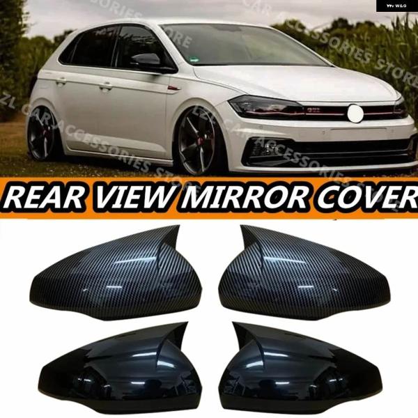 カバー フォルクスワーゲン VW ポロ MK6 AW GTI 2018-2021 オックスホーン カーキャップ シェル トリム カーボンルック エクステリア カスタム パーツ アクセサリーHigh-concerned chemical:No...