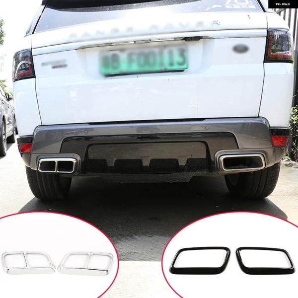 車用テールスロート トリム ランドローバー レンジローバー スポーツ 2018-20 マフラーカバー トリム 装飾 カスタム パーツ アクセサリーItem Weight:400gItem Height:5cmItem Width:15cmI...