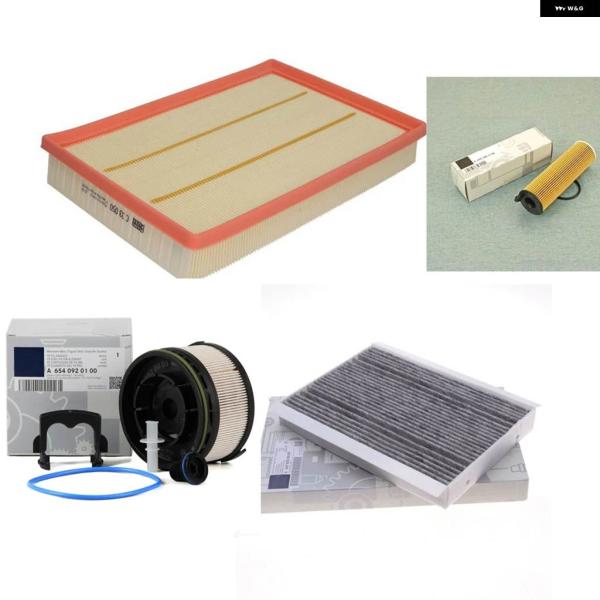 4PCS エア フィルター とカービン フィルター オイル燃料 フィルター A9075283500+ A9108301100 +A6540920100+A6541801100 スプリンター カスタム パーツ アクセサリーHigh-conce...