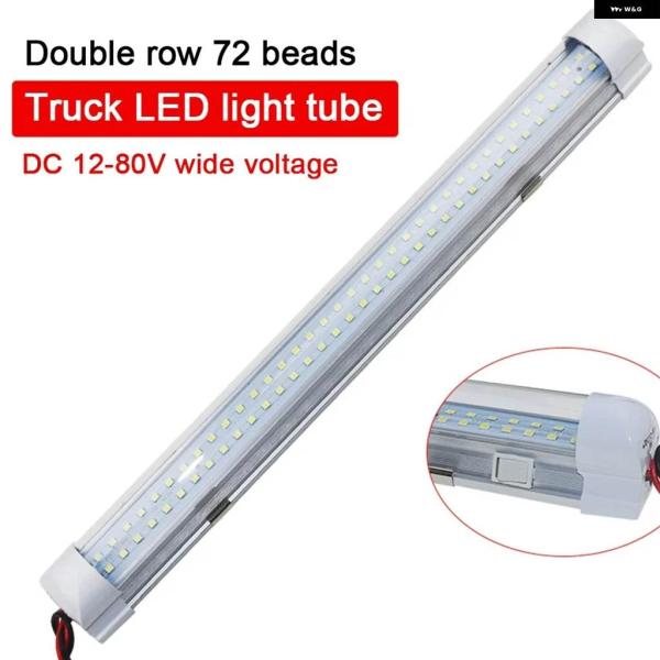 車内ライト ウルトラ 72LED ストリップ バーランプ バン バス キャラバン オン/オフスイッチ トランク ランプ LED キャリア室ライト カスタム パーツ アクセサリーHigh-concerned chemical:NoneFor ...