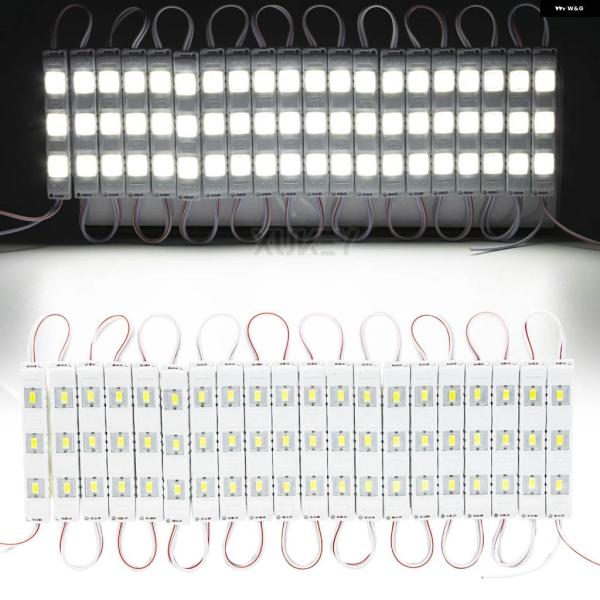 20X3LED ホワイト インテリア ライトキット LWB バン トレーラー ライト トラック トランジット キャディ モバノ マスターライト SUV カーゴ LED モジュール ランプ カスタム パーツ アクセサリーFor Vehicle...