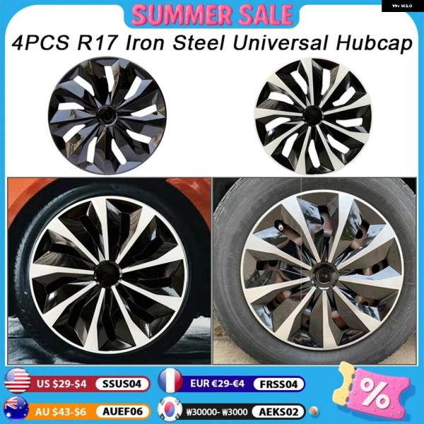 4個ホイールカバー R17インチ ハブキャップ ハブキャップ ホイールリムカバー スナップオン SUV トラック PP タイヤホイールキャップ カスタム パーツ アクセサリーHigh-concerned chemical:NoneSpeci...