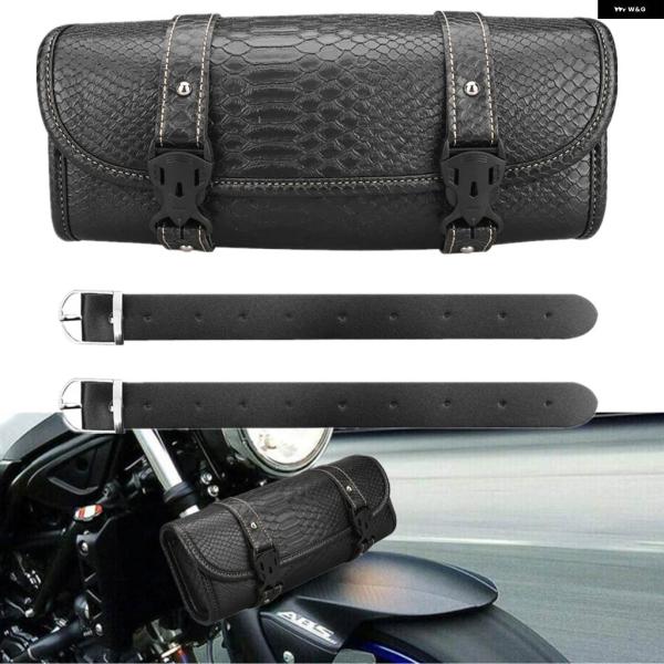 クロコダイル柄 バイク サドルバッグ レザー ラゲッジ PUバッグ フロント フォーク ツールバッグ ハーレー スポーツスター チョッパー クルーザー カスタム パーツ アクセサリーHigh-concerned chemical:NoneS...