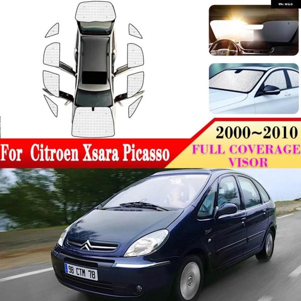 フルサンバイザー シトロエン XSARA PICASSO 2000~2010 車用 フロント リア サイド サンスクリーン ウィンドウ サンシェード カバー カスタム パーツ アクセサリーProduct application scenar...