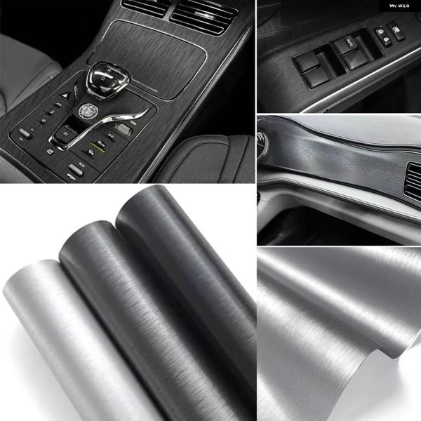 車用 ステッカー グレー シルバー ブラッシュド ラップフィルム LIC カーラップ ホイル ステッカー 車 バイク コンピュータスキン カスタム パーツ アクセサリーHigh-concerned chemical:NoneItem Wid...