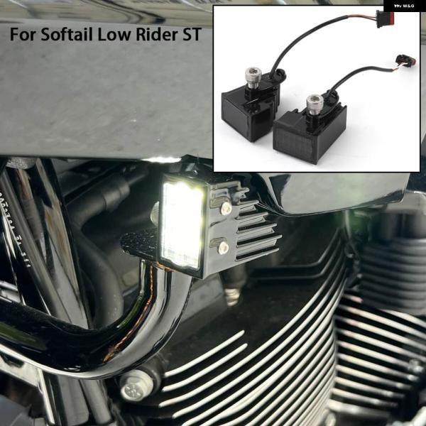 オートバイ LED フェアリング 装飾 ヘッドライト ターンハザード灯ツール ハーレー ソフテイル ローライダー セントエルディアブロ用 カスタム パーツ アクセサリーBattery Included:NoHigh-concerned ch...