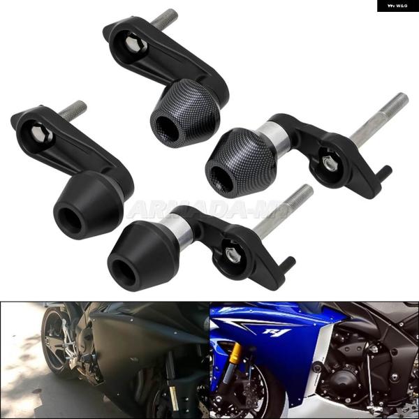 バイク フレーム スライダー クラッシュ エンジン パッド 落下 ヤマハ YZF-R1 YZFR1 1000 YZF1000 2009-2014用 カスタム パーツ アクセサリーProtective parts:Frame Protecti...