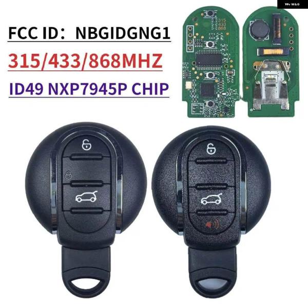 3/4 ボタン スマートリモートカーキーフォブ 315/434/868MHZ ID49 7945チップ BMW MINI COOPER 2015-2018 FCC ID: NBGIDGNG1 KEY カスタム パーツ アクセサリーHigh-...
