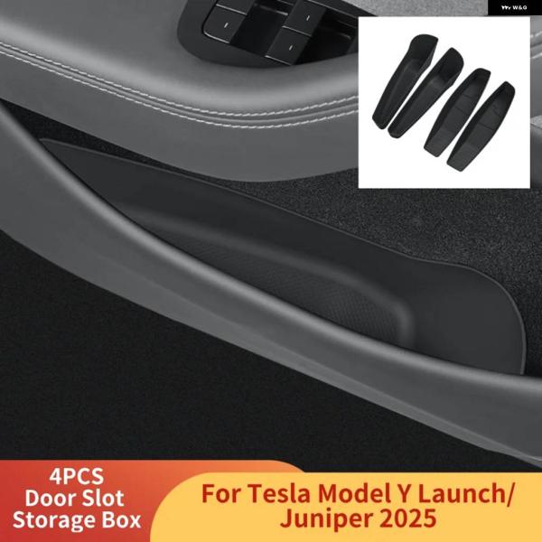 テスラ モデルY /YL ローンチ/ジュニパー 2025 ドアスロット ストレージ ボックス オーガナイザー ドアサイド 防水 アンブレラ ボックス インテリア カスタム パーツ アクセサリーProduct shape:RectangleH...