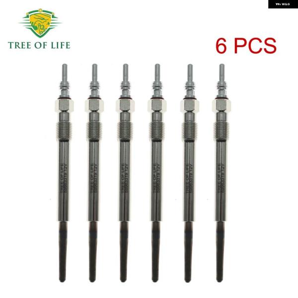 6個ヒーターグロープラグ 12V VW パサート ヴァリアント 3B2/3B5/3B6 2.5 TDI 1998 1999 2000-2005 デュアルコア 059963319H 059963319 カスタム パーツ アクセサリーHigh-...