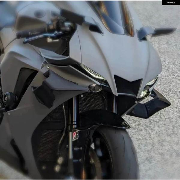 ヤマハ YZF-R1 R1M R25 R3 2019-2024 YZF-R6 2017-2024 ウィング エアガイド スポイラー エルロン オートバイ 固定ウィングカバー カスタム パーツ アクセサリーProtective parts:O...