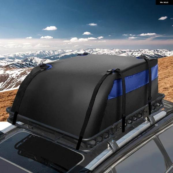 600D/420D 538X18インチ ルーフトップカーゴ キャリア バッグ 大型 防水 収納 バッグ ルーフトップ キャリア トラベルSUV カスタム パーツ アクセサリーHigh-concerned chemical:NoneOrigi...